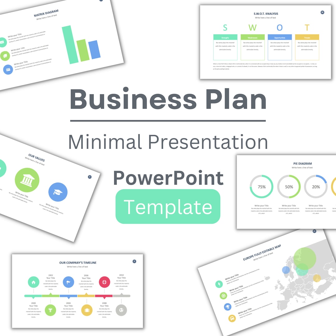 Versatile Business Plan Powerpoint Template: Clean, Minimalistic Design ...