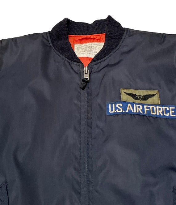 Rare Design Vintage Air Force Patches Bomber Jacket 1… - Gem