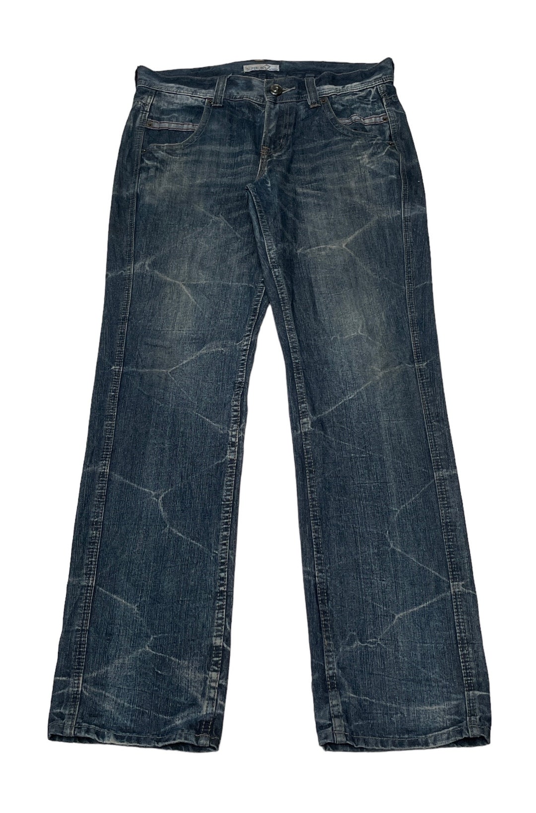 Rare Design Vintage Japanese Brand Superubis Flared Jeans 2000s - Etsy