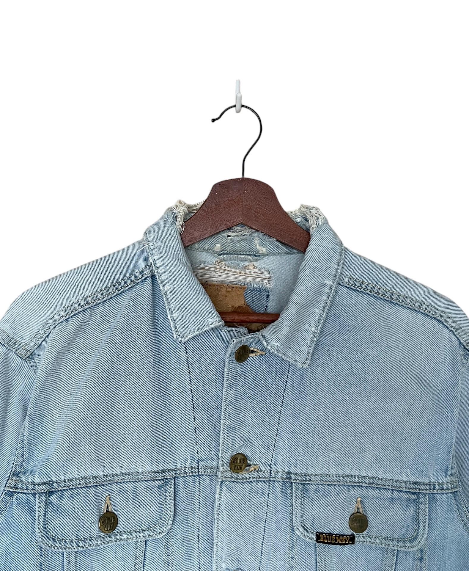 Rare Vintage Japanese Brand Blueway Denim Jacket 1990s - Etsy
