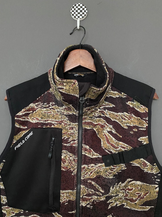 Rare Design Vintage Japanese Brand Field Core Vests 1… - Gem