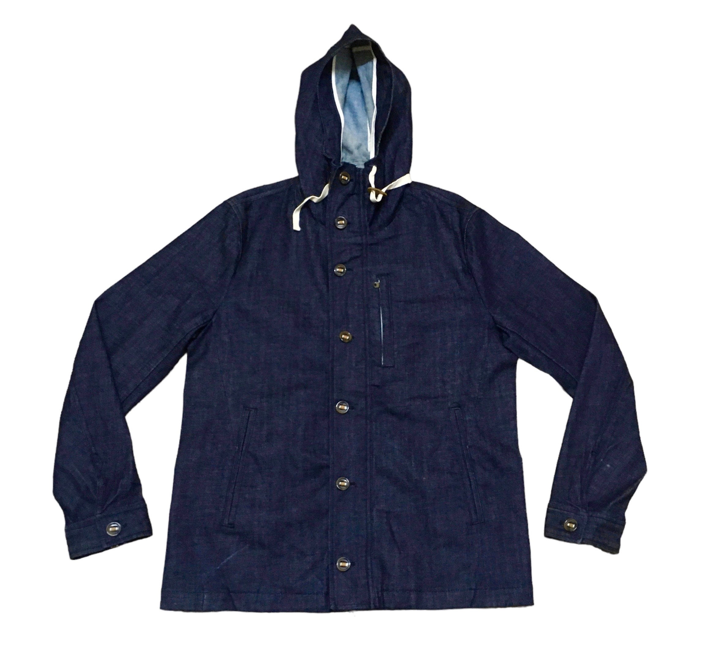 Rare Design Vintage Japanese Brand Beams USN Pullover Denim Jacket ...