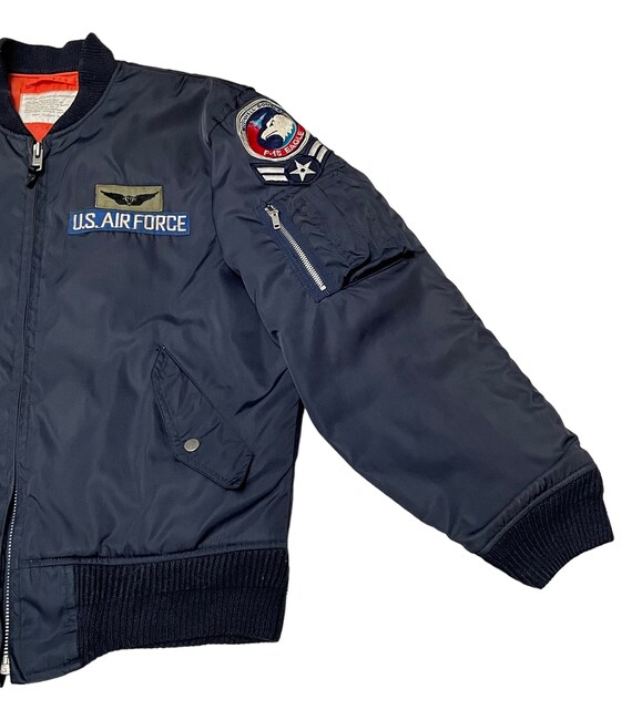 Rare Design Vintage Air Force Patches Bomber Jacket 1… - Gem