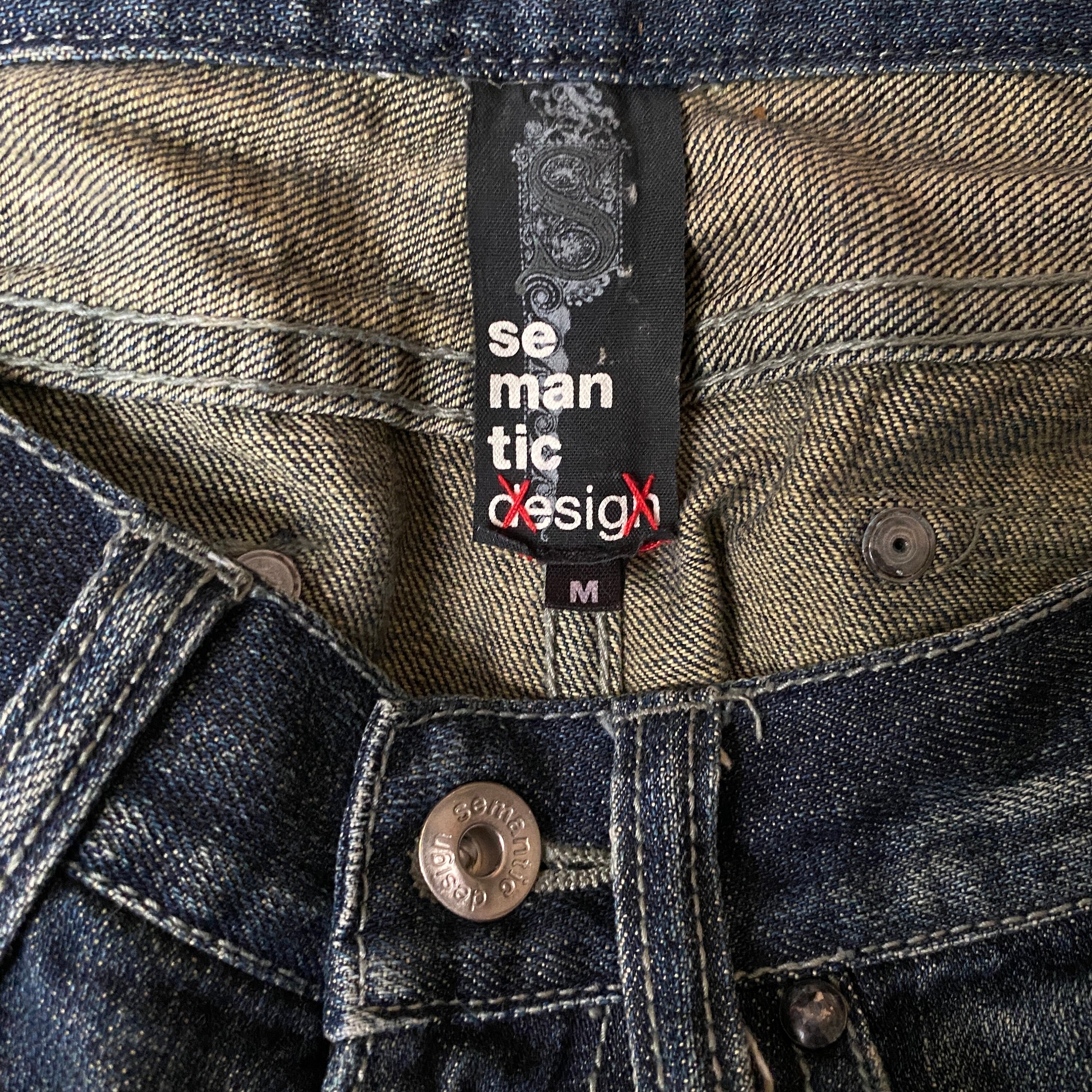 Rare Vintage Japanese Brand Semantic Design Flared Jeans 1990s - Etsy