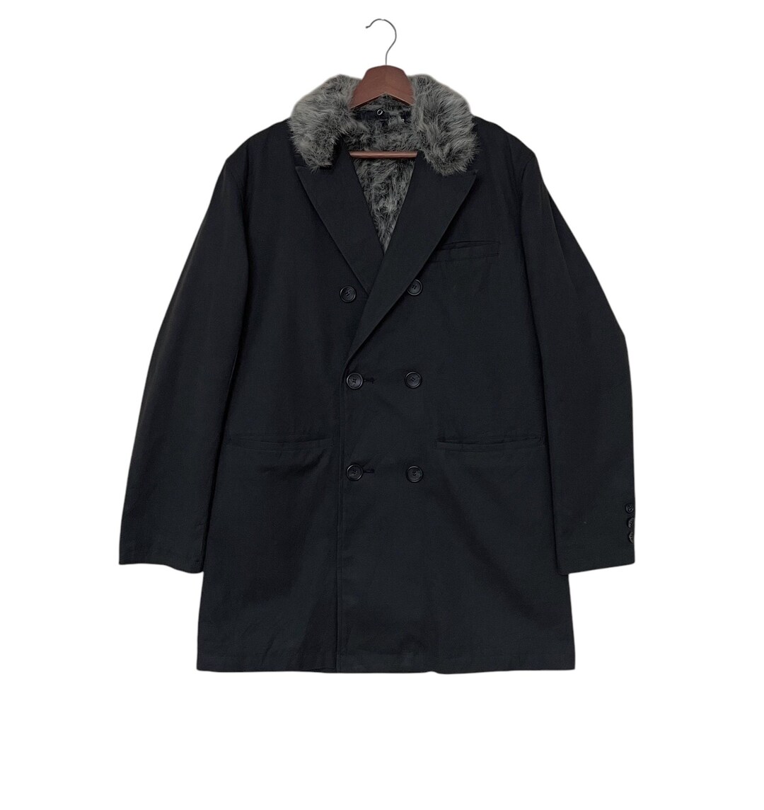 Rare Vintage Japanese Brand FUGA Fur Trench Coat 2000s - Etsy