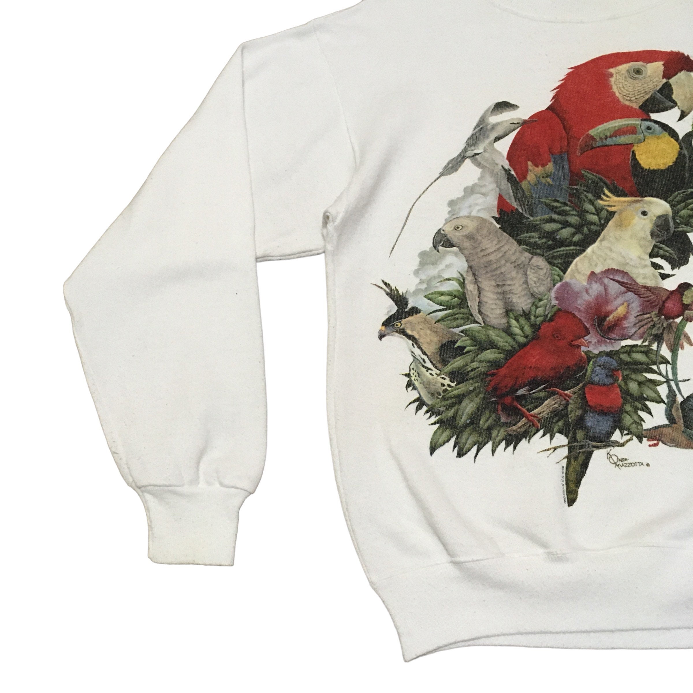 Rare Design Vintage Animal Birds Parrot Sweatshirt 1990s - Etsy