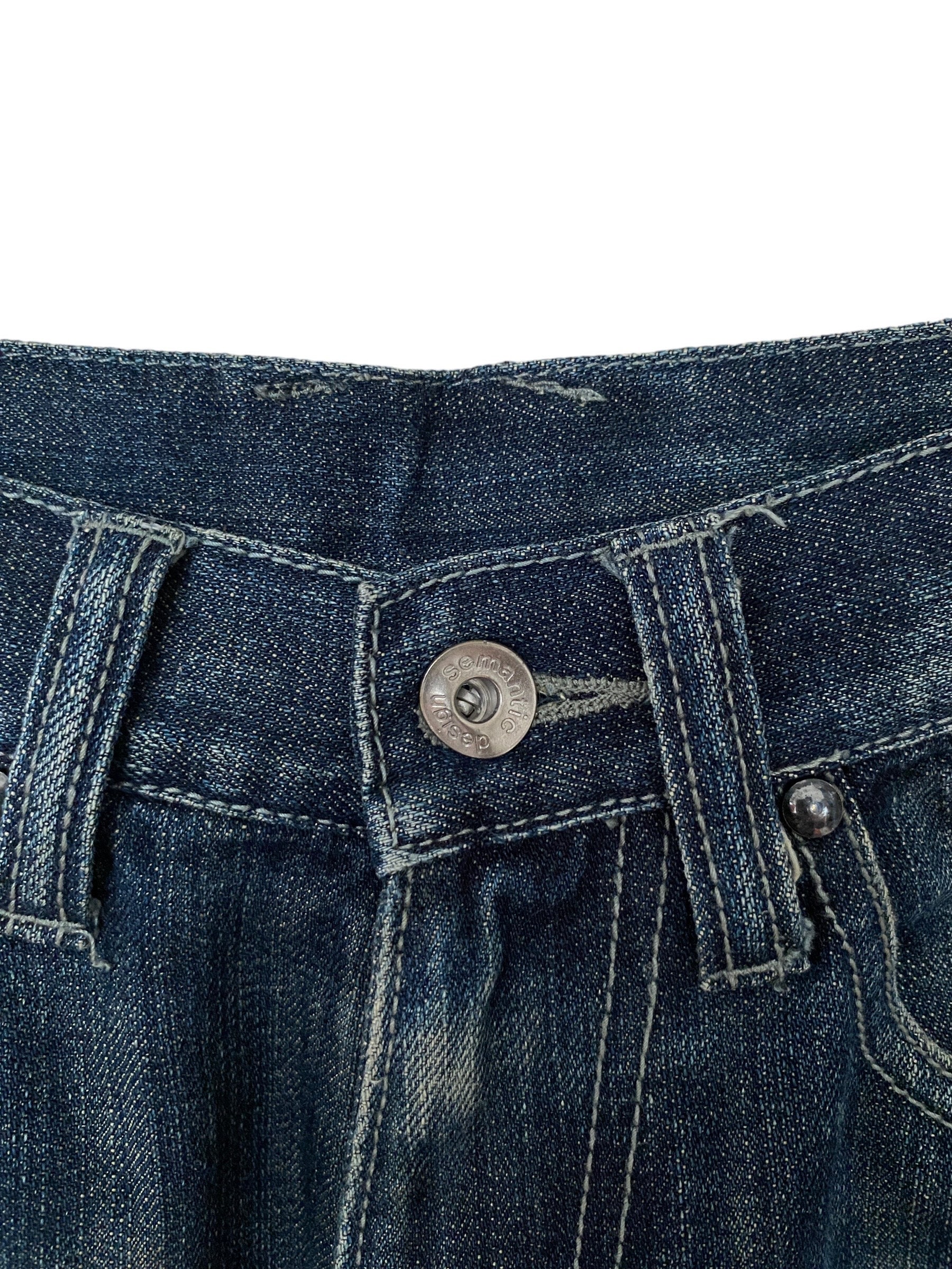 Rare Vintage Japanese Brand Semantic Design Flared Jeans 1990s - Etsy