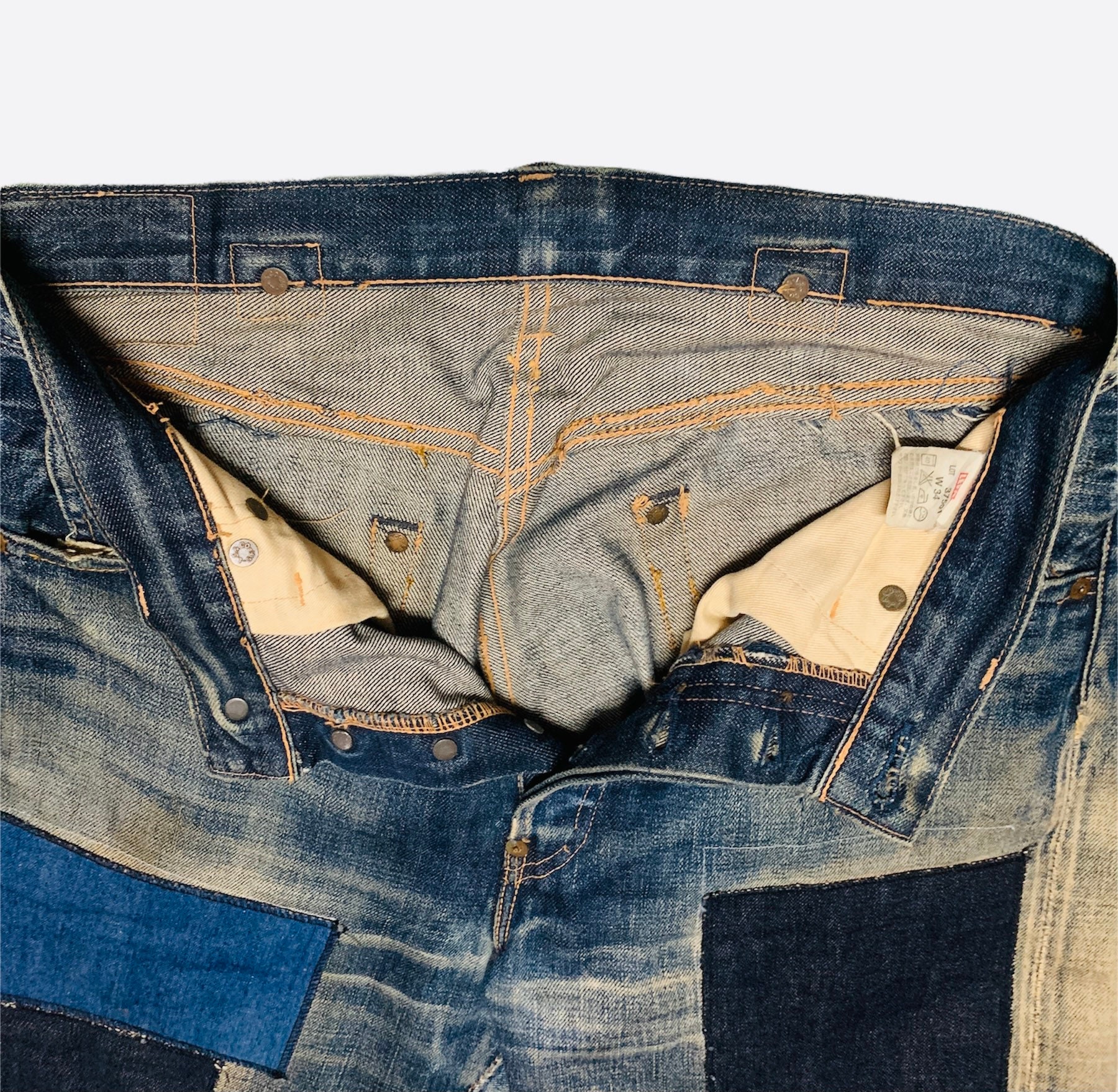 Rare Design Vintage Levis 501 Big E Patchwork Denim 1990s - Etsy Rare Design Vintage Levis 501 Big E Patchwork Denim 1990s - Etsy