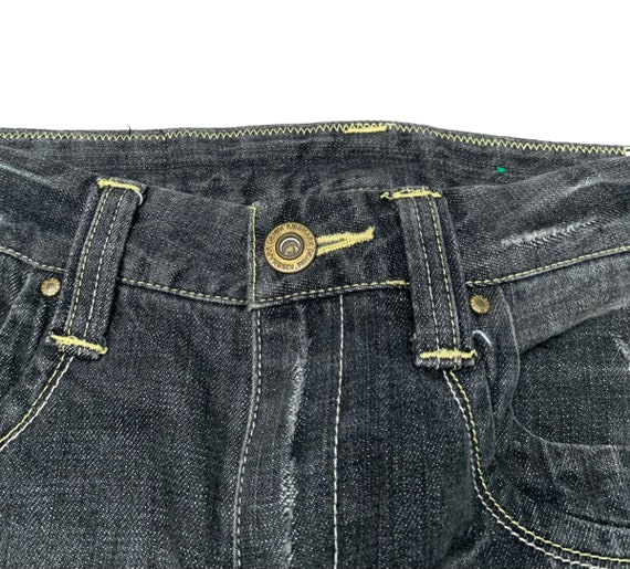 Rare Design Vintage Kiss Mark Big Logo Spell Out Jean… - Gem