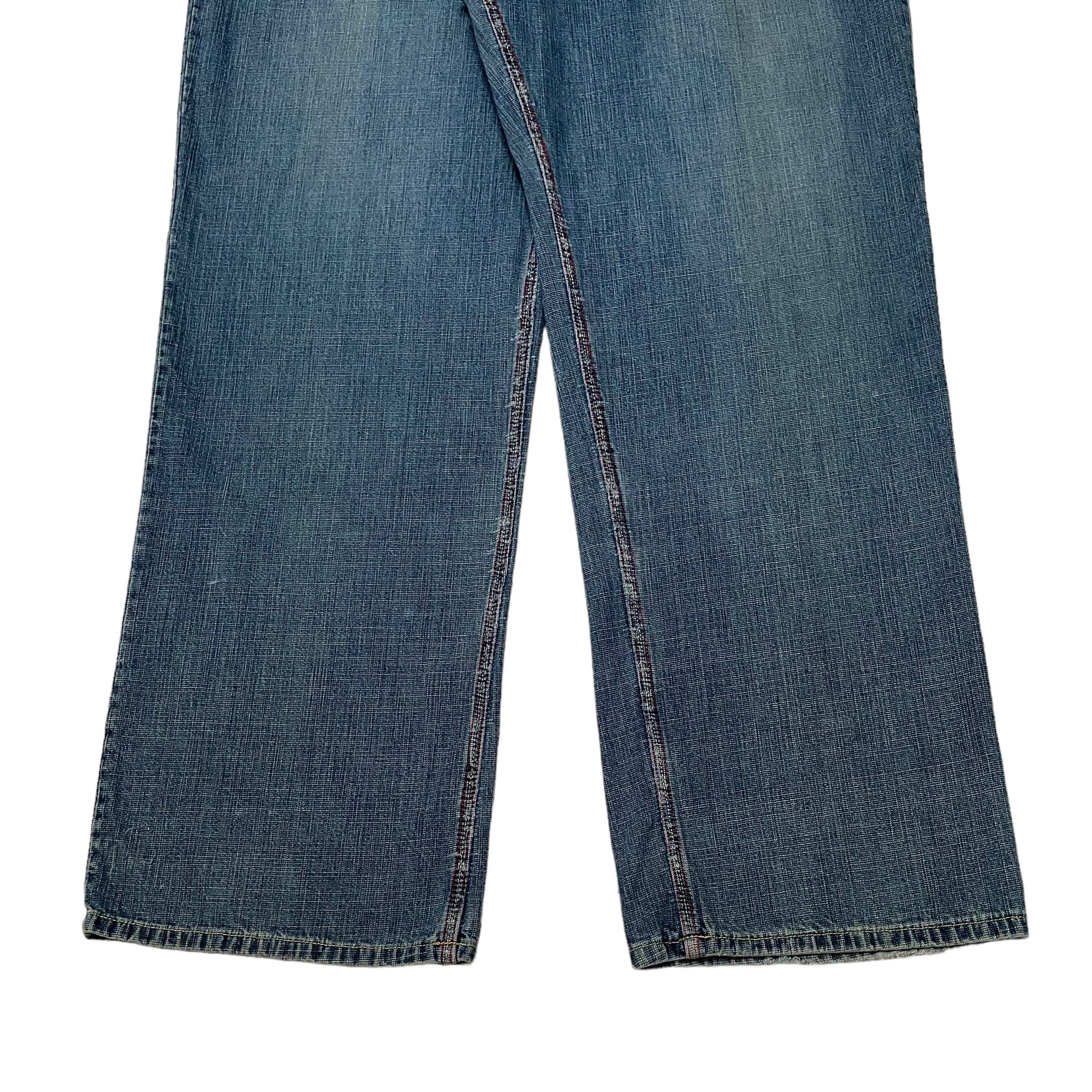 Rare Design Vintage Japanese Brand Meoshe Baggy Jeans 2000s Rare Design Vintage Japanese Brand Meoshe Baggy Jeans 2000s