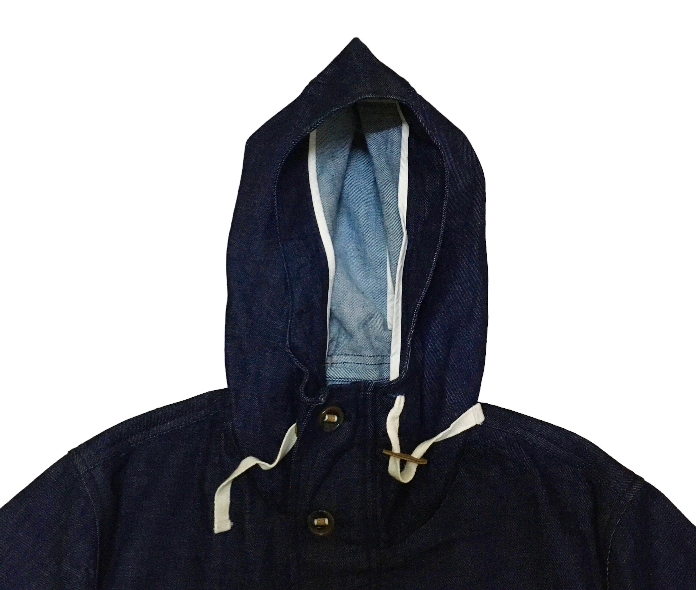 Rare Design Vintage Japanese Brand Beams USN Pullover Denim Jacket ...