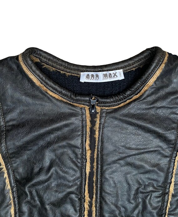 Rare Design Vintage Brand Ann Max Leather Vests 1990s - Gem