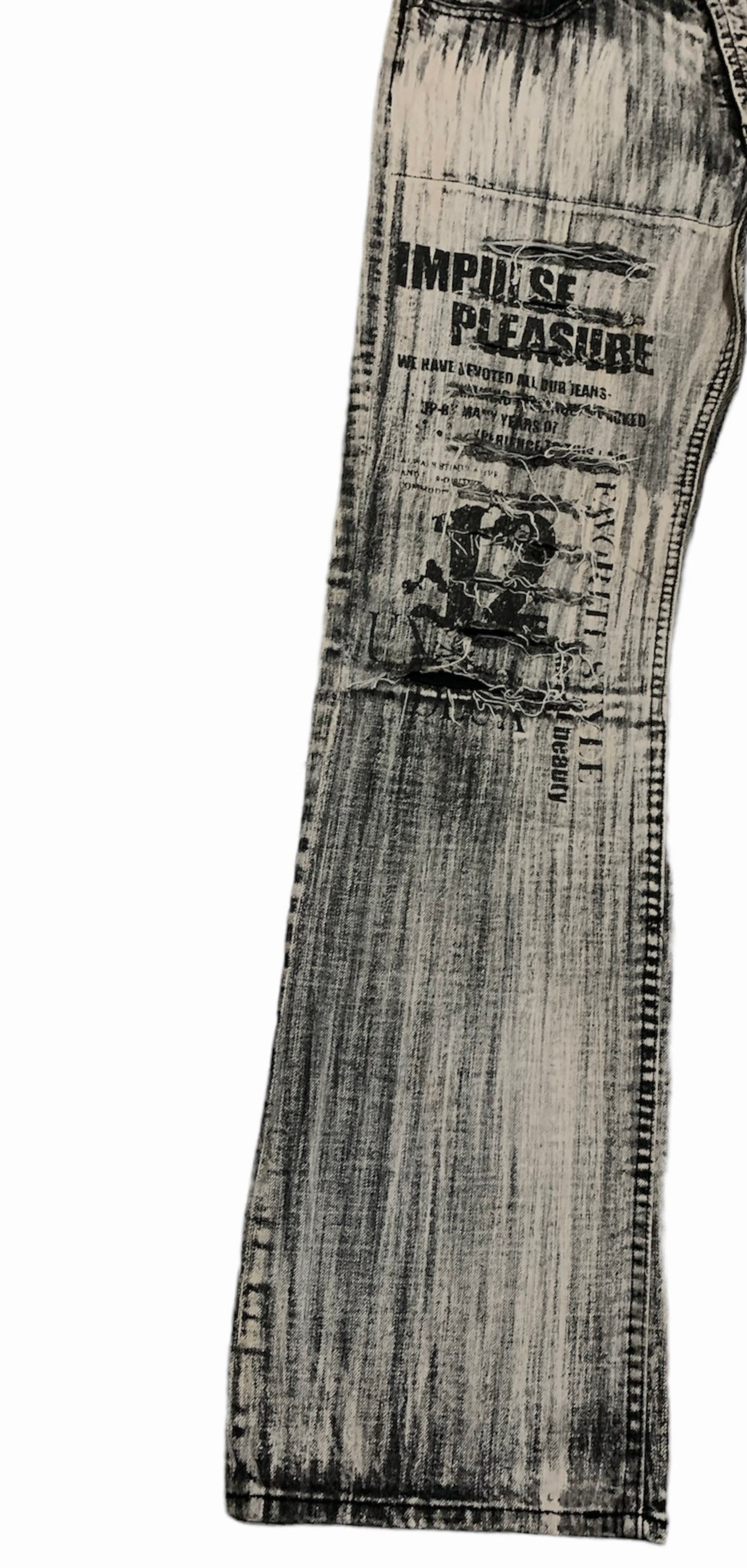 Rare Design Vintage Japanese Brand Distressed Jeans 1990s - Etsy