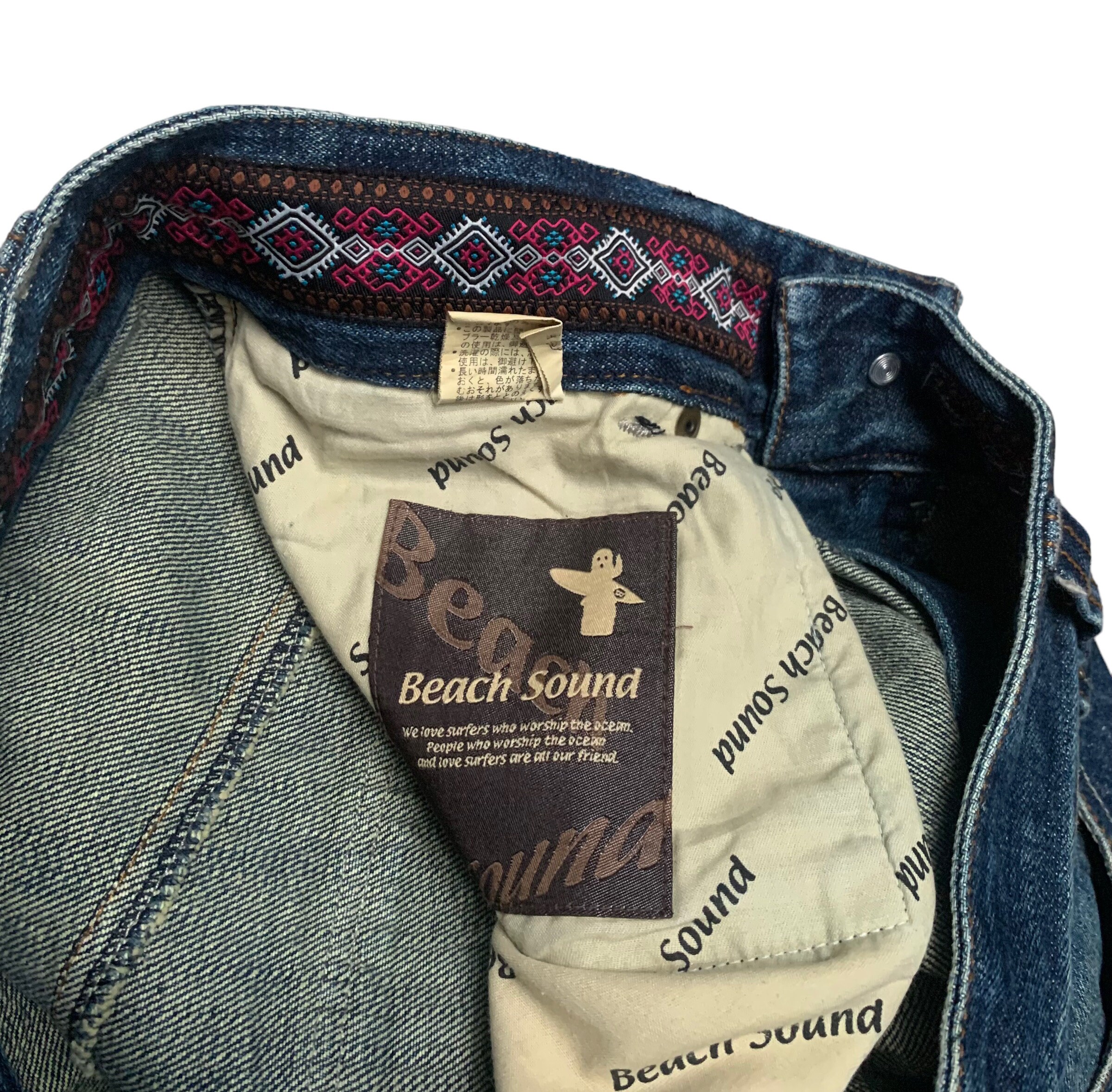Rare Design Vintage Japanese Brand Beach Sound Jeans 1990s - Etsy
