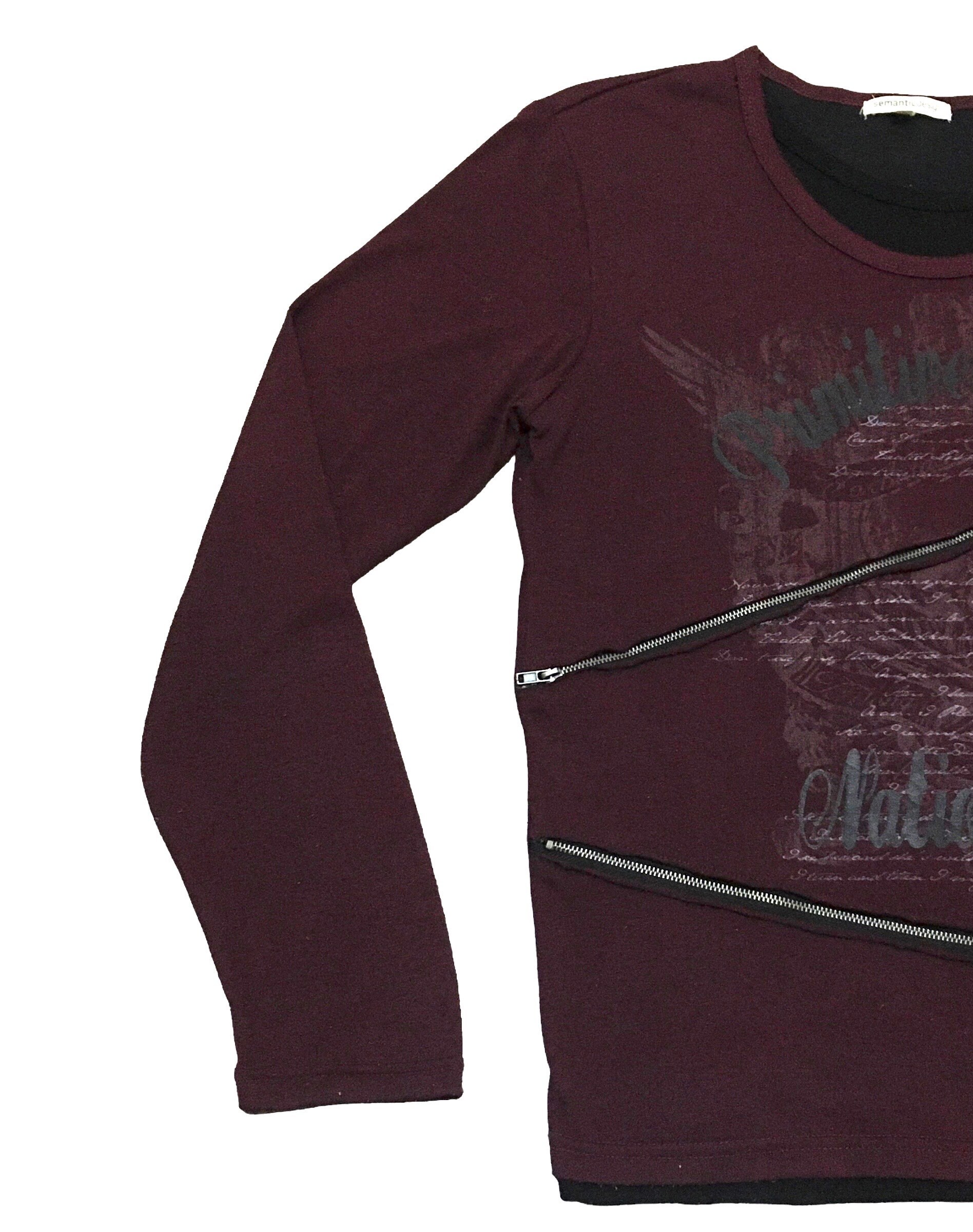 Rare Vintage Japanese Brand Semantic Design Punk Zipper T-shirt 1990s ...