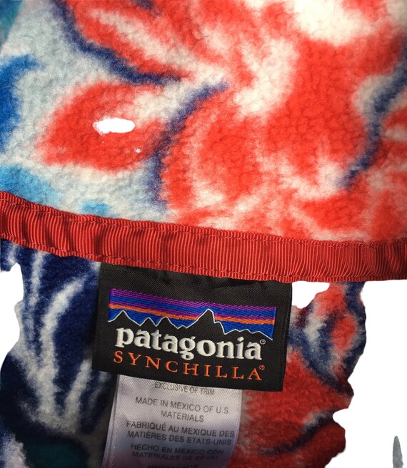Rare Design Vintage Brand Patagonia Floral Fleece 199… - Gem
