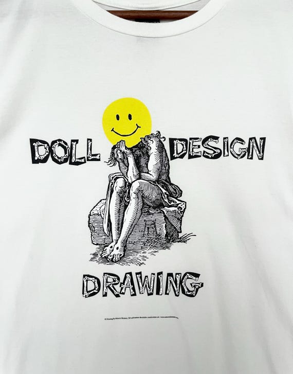 Rare Vintage Number Nine Doll Design Drawing T-shirt … - Gem