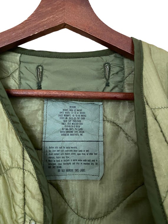 Rare Vintage Us Army Inner Jacket 1970s - Gem