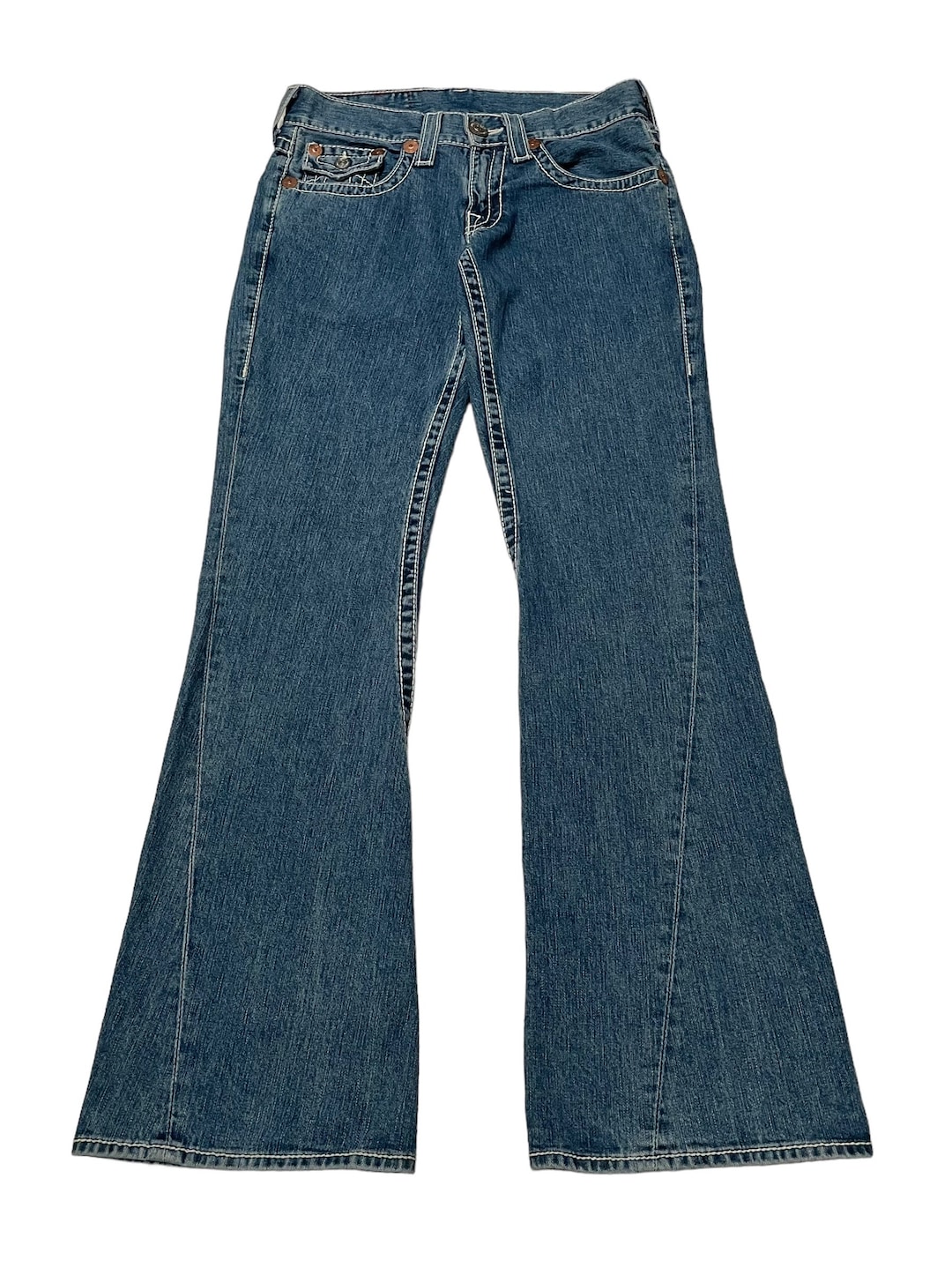 Rare Design Vintage Brand True Religion Flared Jeans 1990s - Etsy
