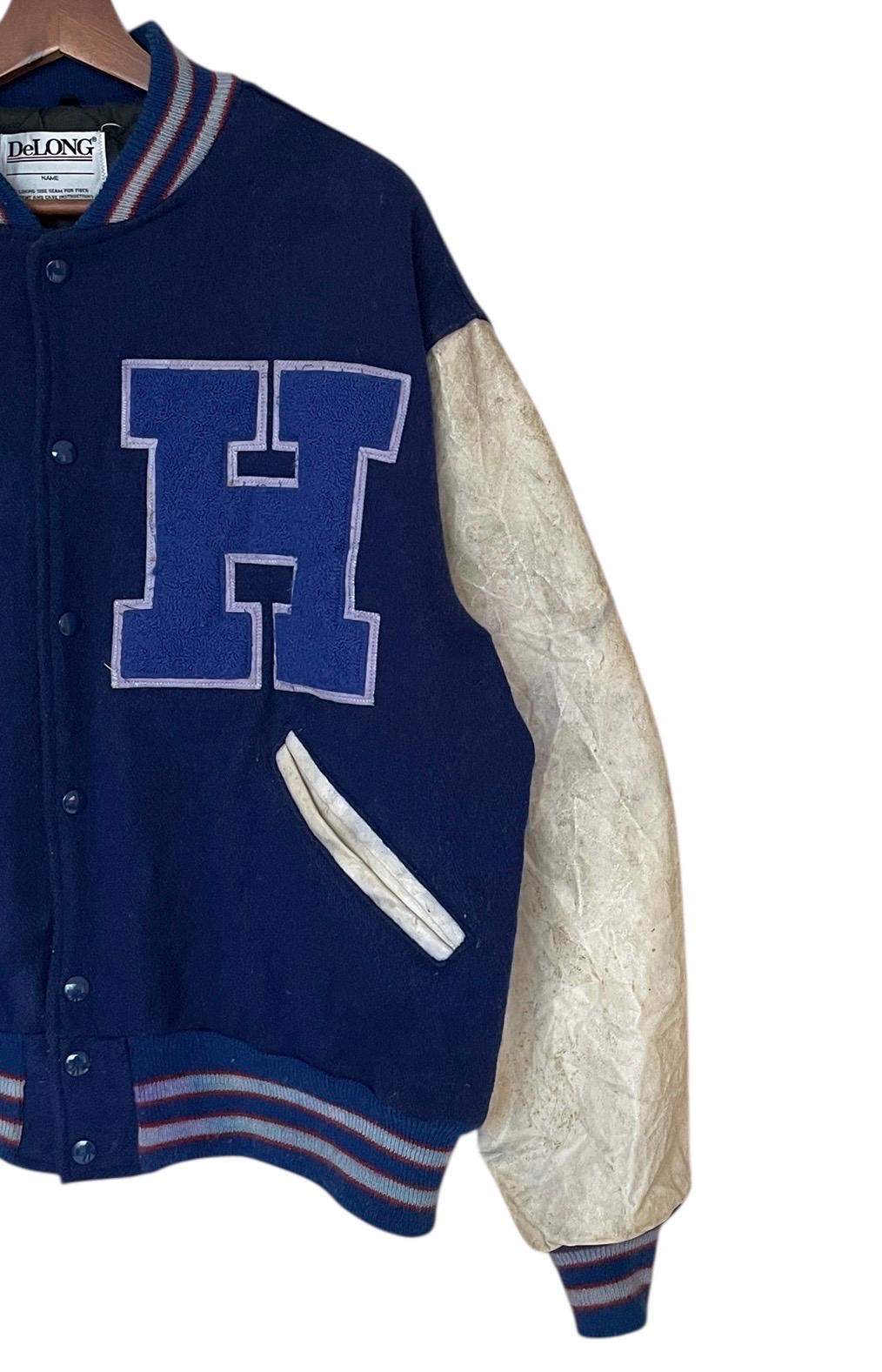 Rare Design Vintage Brand De Long Leather Varsity Jacket 1990s - Etsy