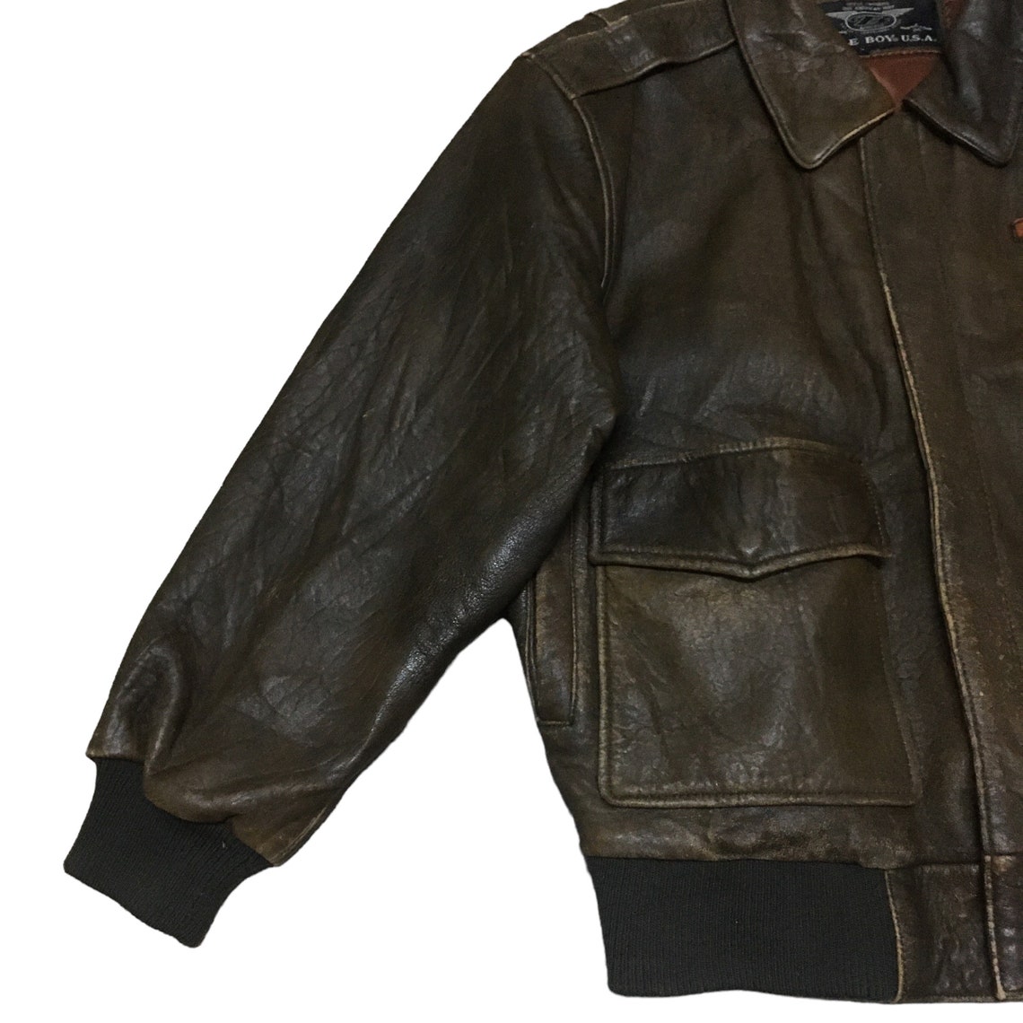 Rare Design Vintage Brand Bugle Boy Made in Usa Leather Jacket 1980s - Etsy