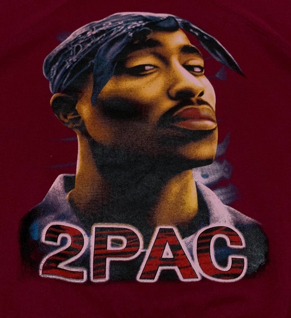 Rare Design Vintage Rapper Singer Tupac Sweatshirt 19… - Gem
