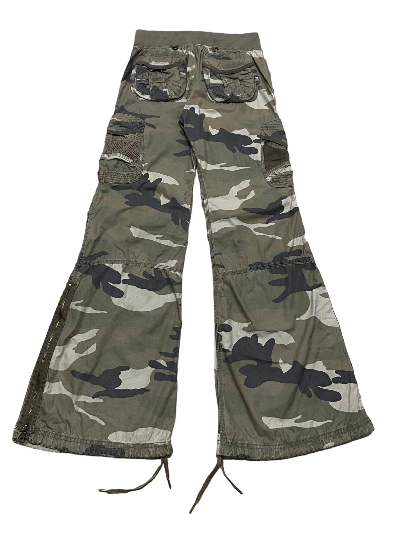 Rare Vintage Brand GOA Tactical Super Flared Parachute Camouflage Cargo ...