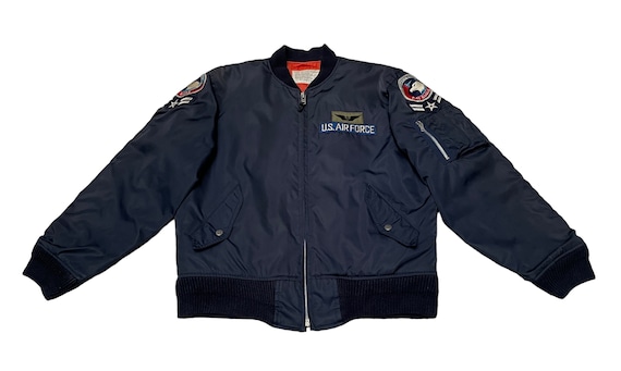 Rare Design Vintage Air Force Patches Bomber Jacket 1… - Gem
