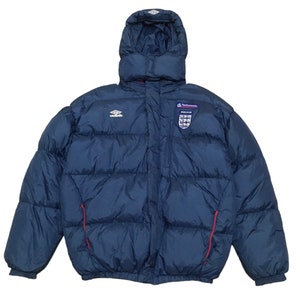 Rare Vintage Football Team England Puffer Jacket 1990s - Etsy