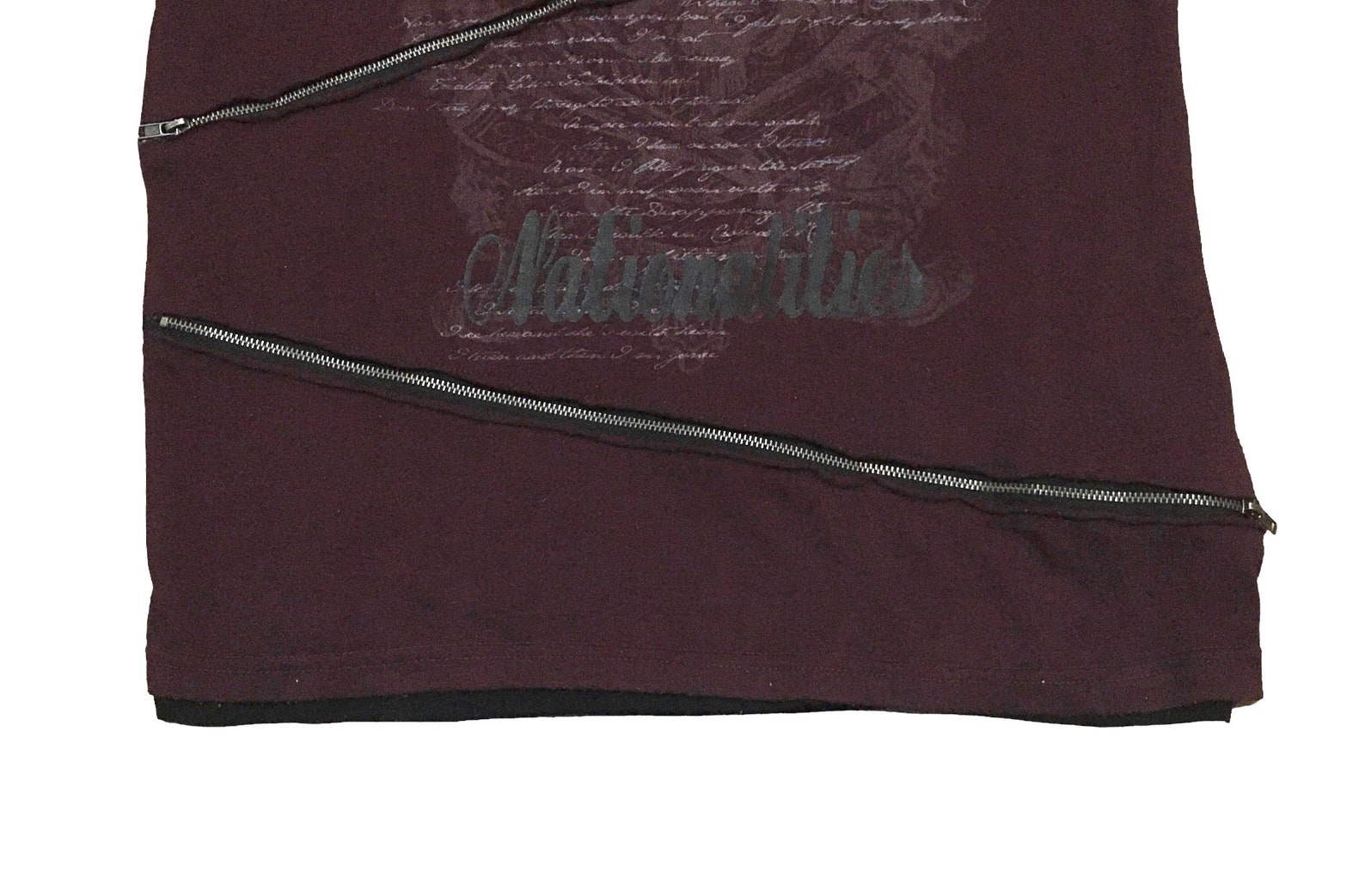 Rare Vintage Japanese Brand Semantic Design Punk Zipper T-shirt 1990s ...