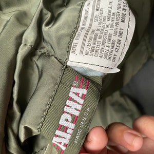 Vintage Alpha Industries Type MA-1 Bomber Jacket 1980s - Etsy