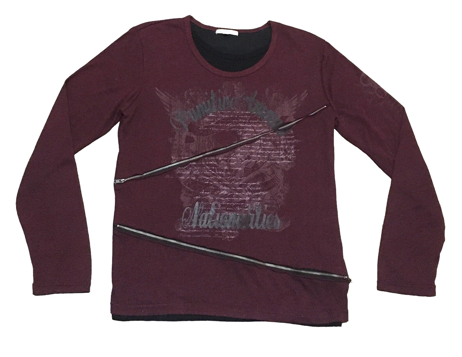 Rare Vintage Japanese Brand Semantic Design Punk Zipper T-shirt 1990s ...