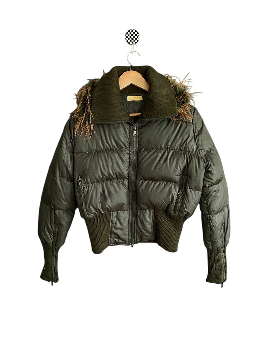 Rare Vintage Brand GOA Fur Puffer Jacket 1990s - Etsy