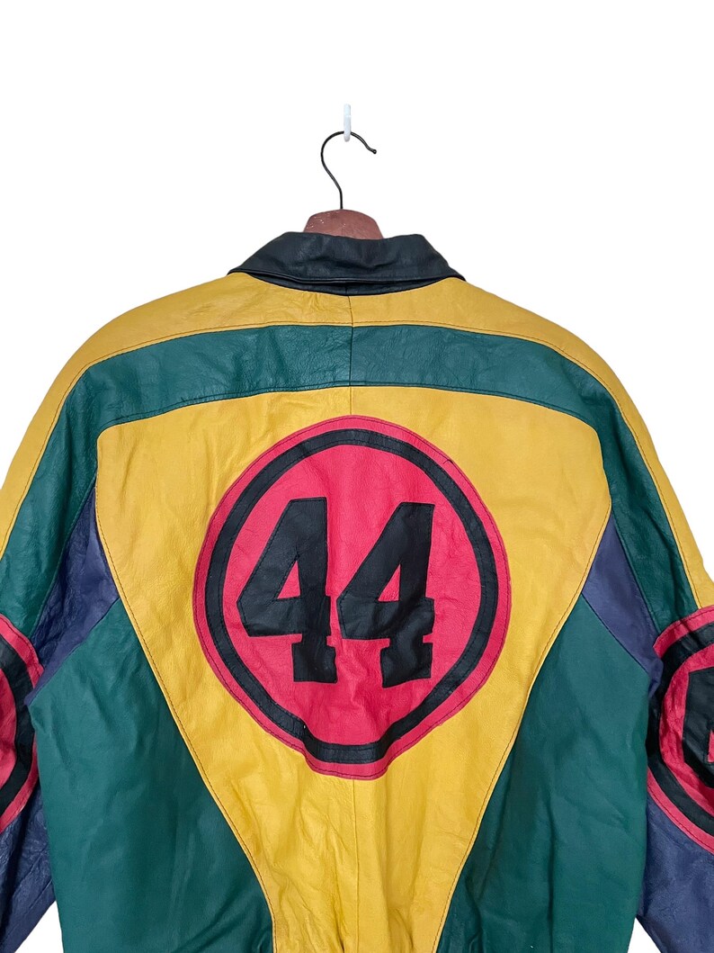 Rare Vintage Brand Valina Multi Colour Leather Jacket 1980s - Etsy