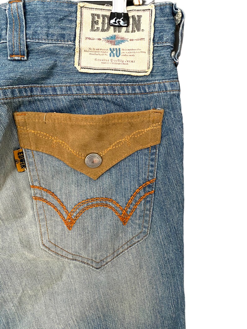 Rare Design Vintage Brand Edwin Distressed Jeans 1990s - Etsy