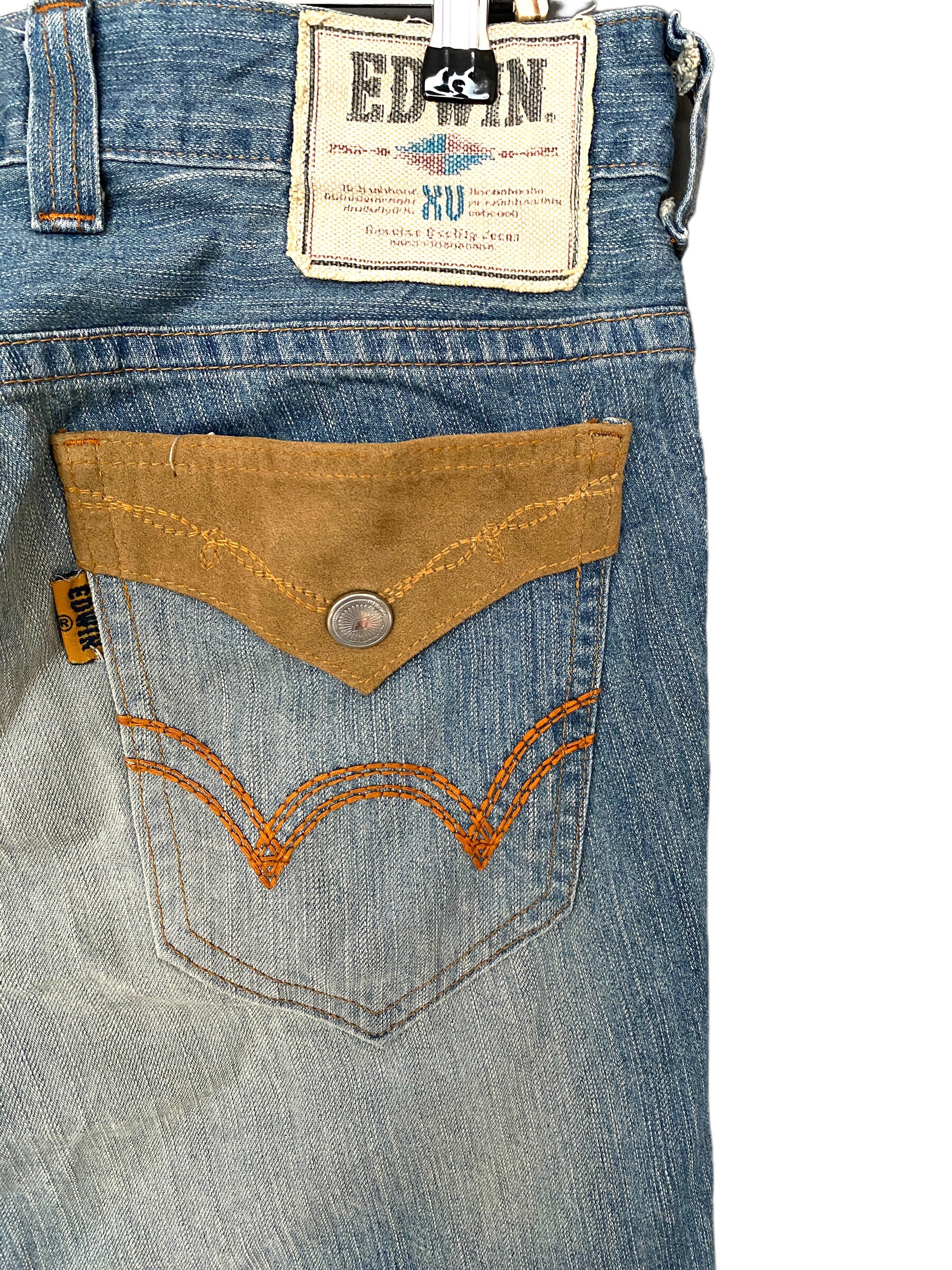 Rare Design Vintage Brand Edwin Distressed Jeans 1990s - Etsy