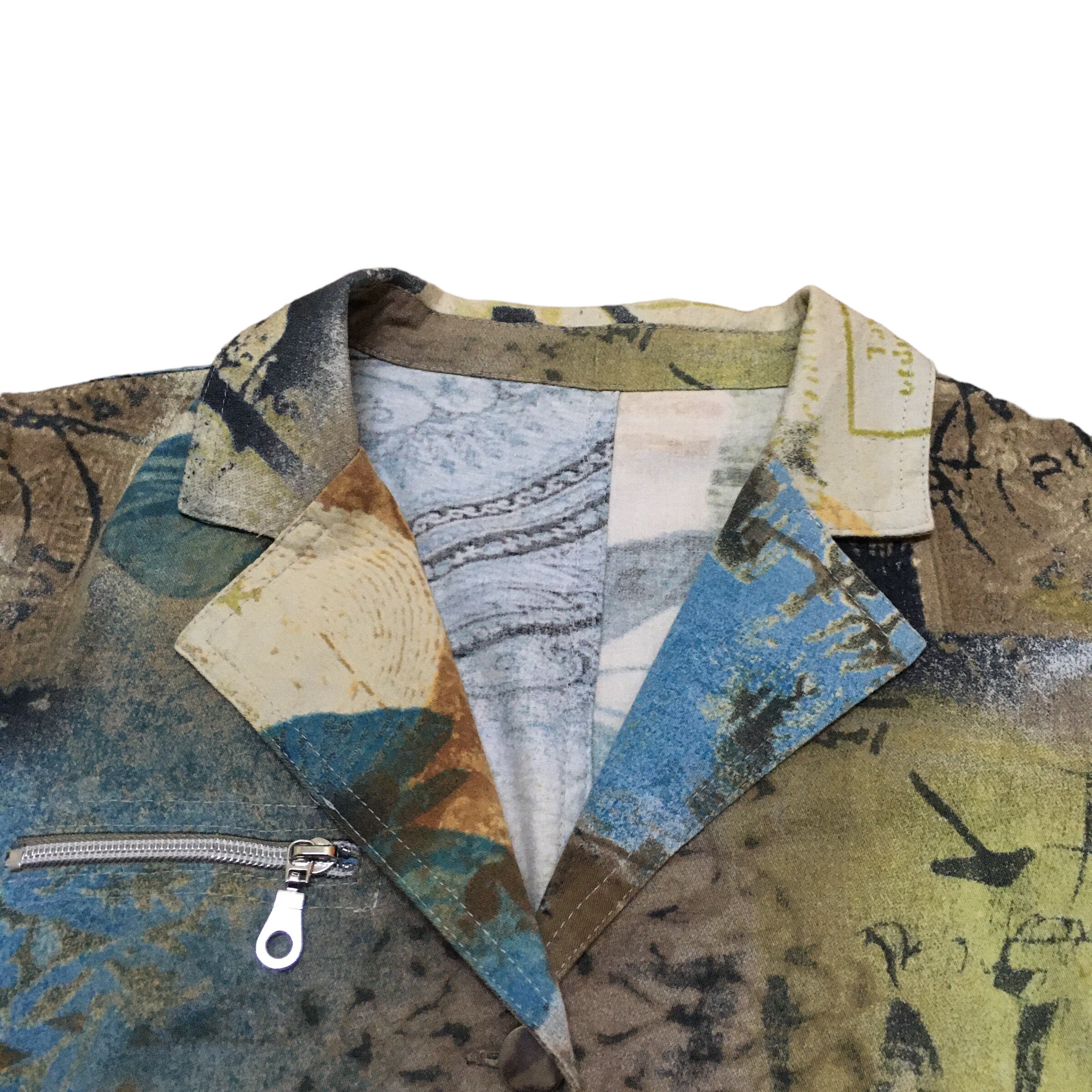 Rare Design Vintage Italian Designer Full Print Jacket 1990s - Etsy