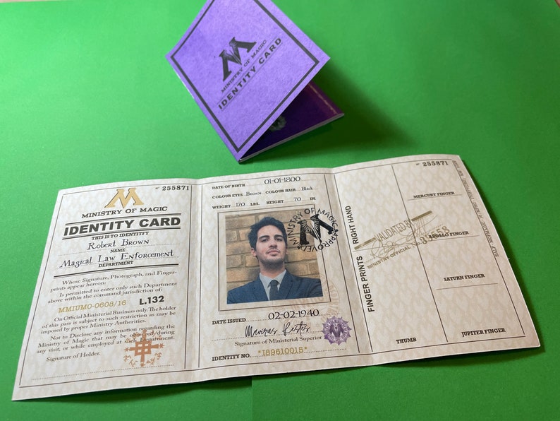 Ministry of Magic ID Card – British Wizarding Government, Editable ...