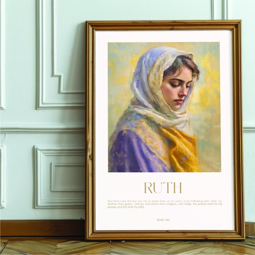 Ruth | Digital Wall Art | Women of the Bible | Christian Home Decor - Etsy