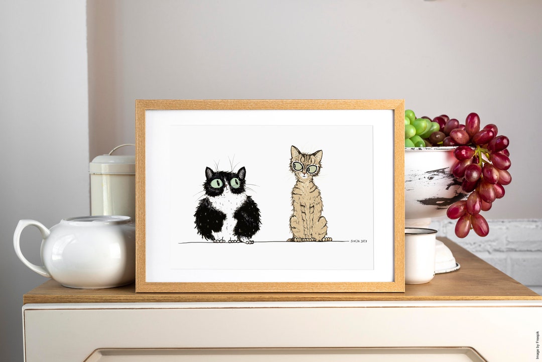 Cats - Art Print - Etsy