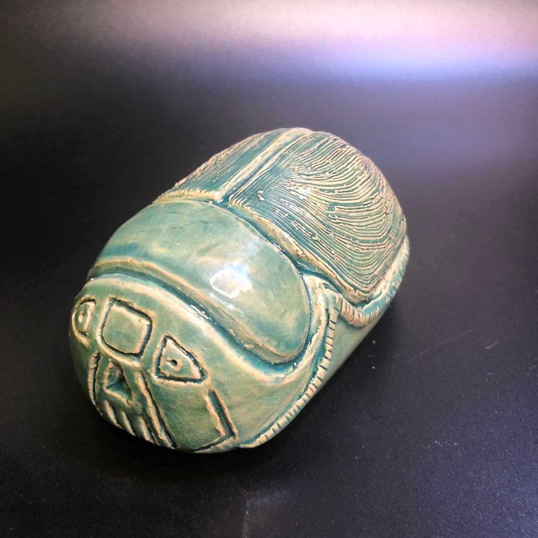 Egyptian Scarab Beetle Powerful Talisman Sculpted From Clay Fired in ...