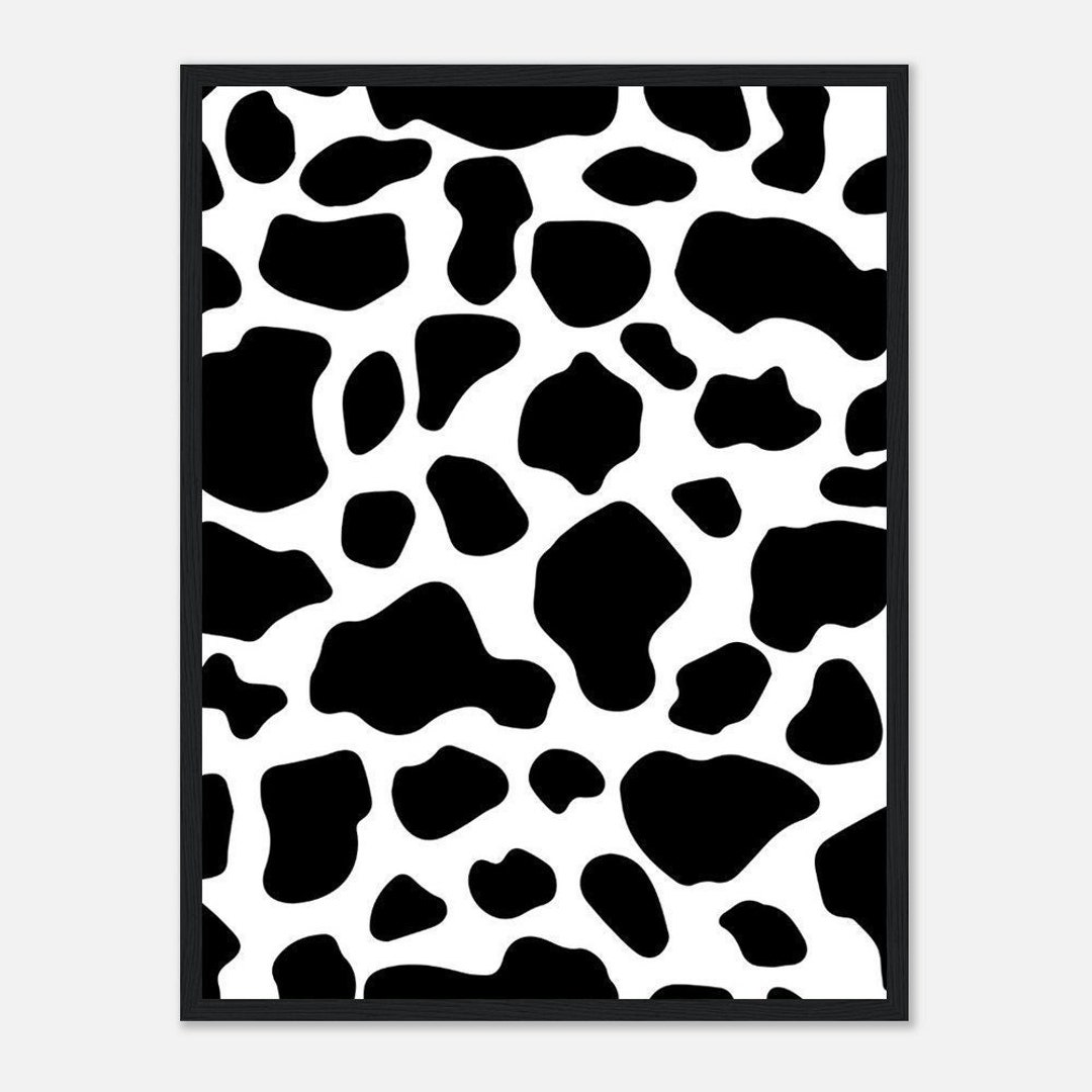 Cow Print Pitcher Prints: Original Wall Art in Ready-to-hang Wooden ...