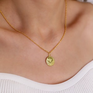 Ottoman Tughra Necklace in 14k Solid Gold, Real Gold Turkish Necklace ...