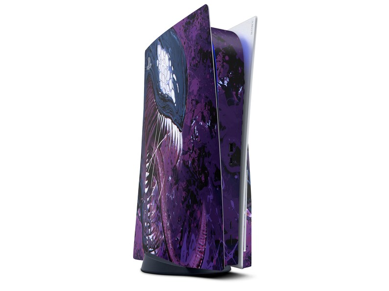 Purple Venom PS5 Skin, Spider-man Venom Symbiote PS5 Slim Console ...