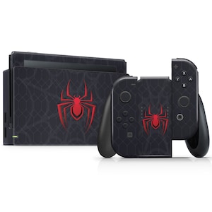 Black Miles Morales Spiderman Nintendo Switch Skin, Webbing Spider-man ...