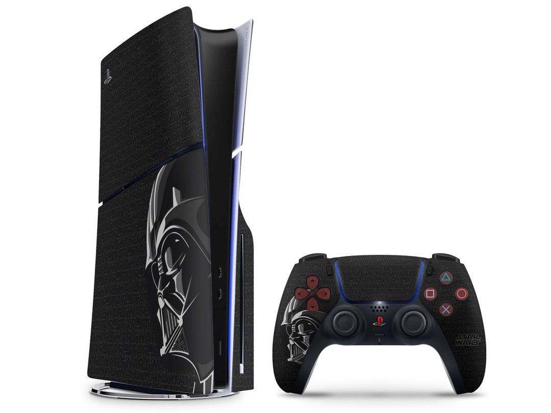 Black Darth Vader PS5 Slim Skin, Star Wars PS5 Console & Controller ...