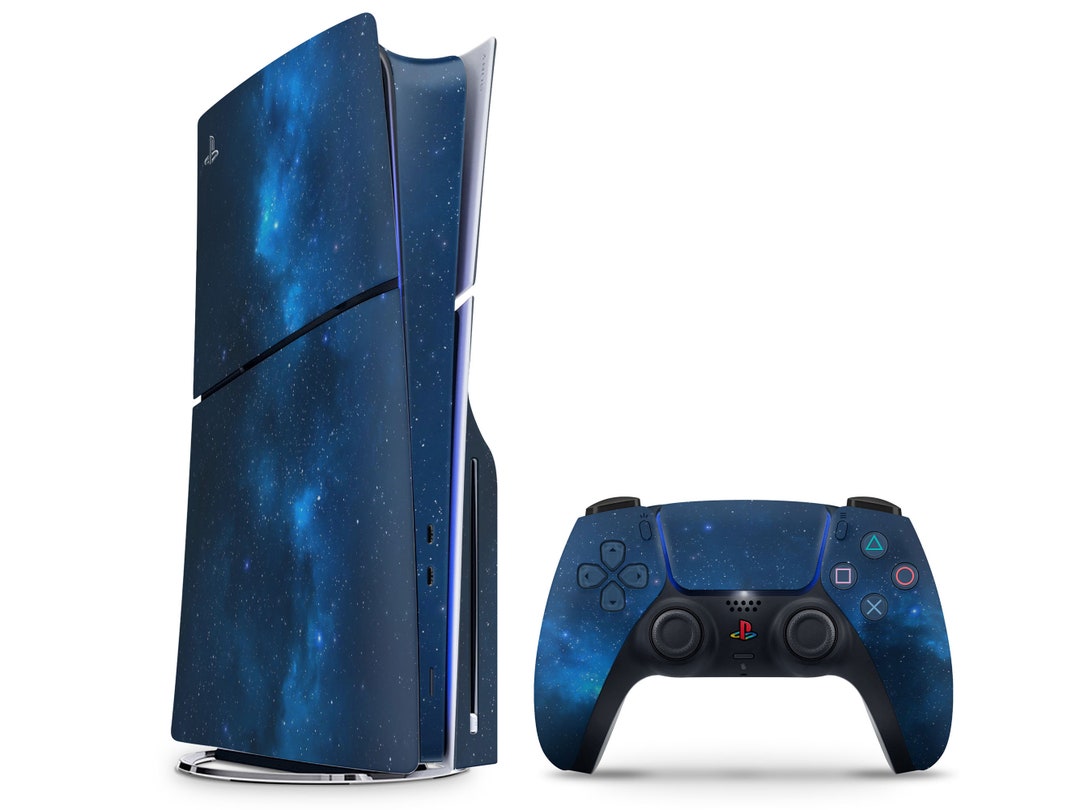 Blue Stardust Galaxy PS5 Slim Skin, Outer Space Stars PS5 Console ...