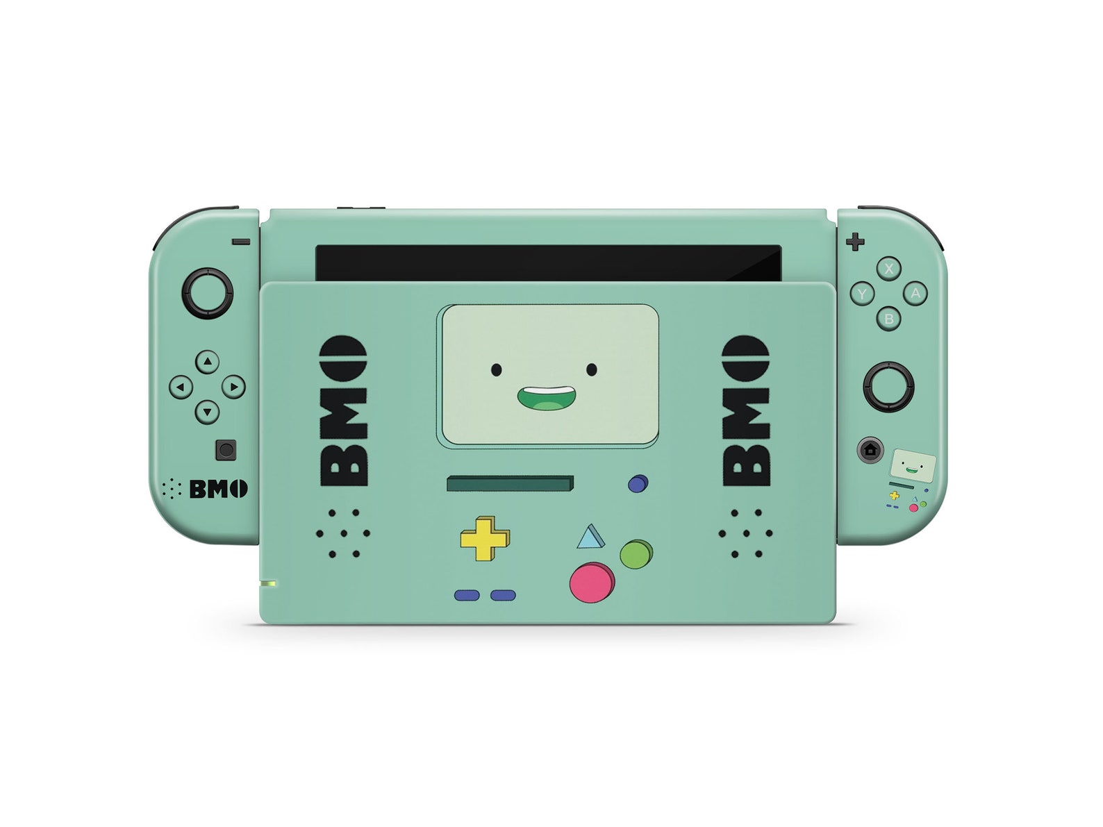 Adventure Time Beemo Nintendo Switch Skin, Teal BMO Meme Switch OLED ...