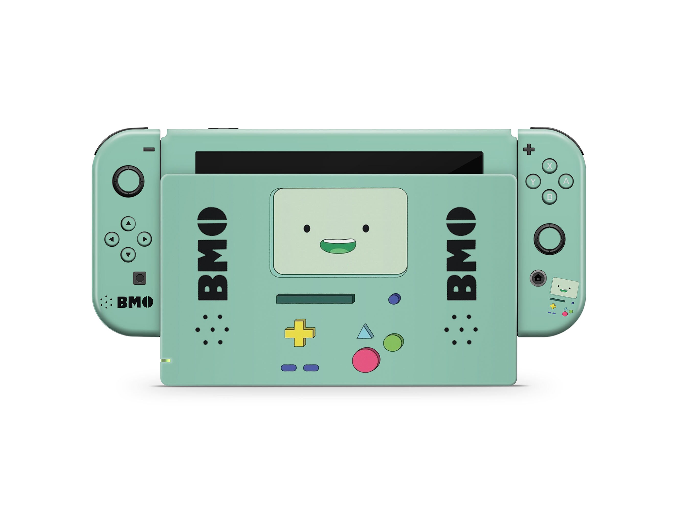 Adventure Time Beemo Nintendo Switch Skin, Teal BMO Meme Switch OLED ...