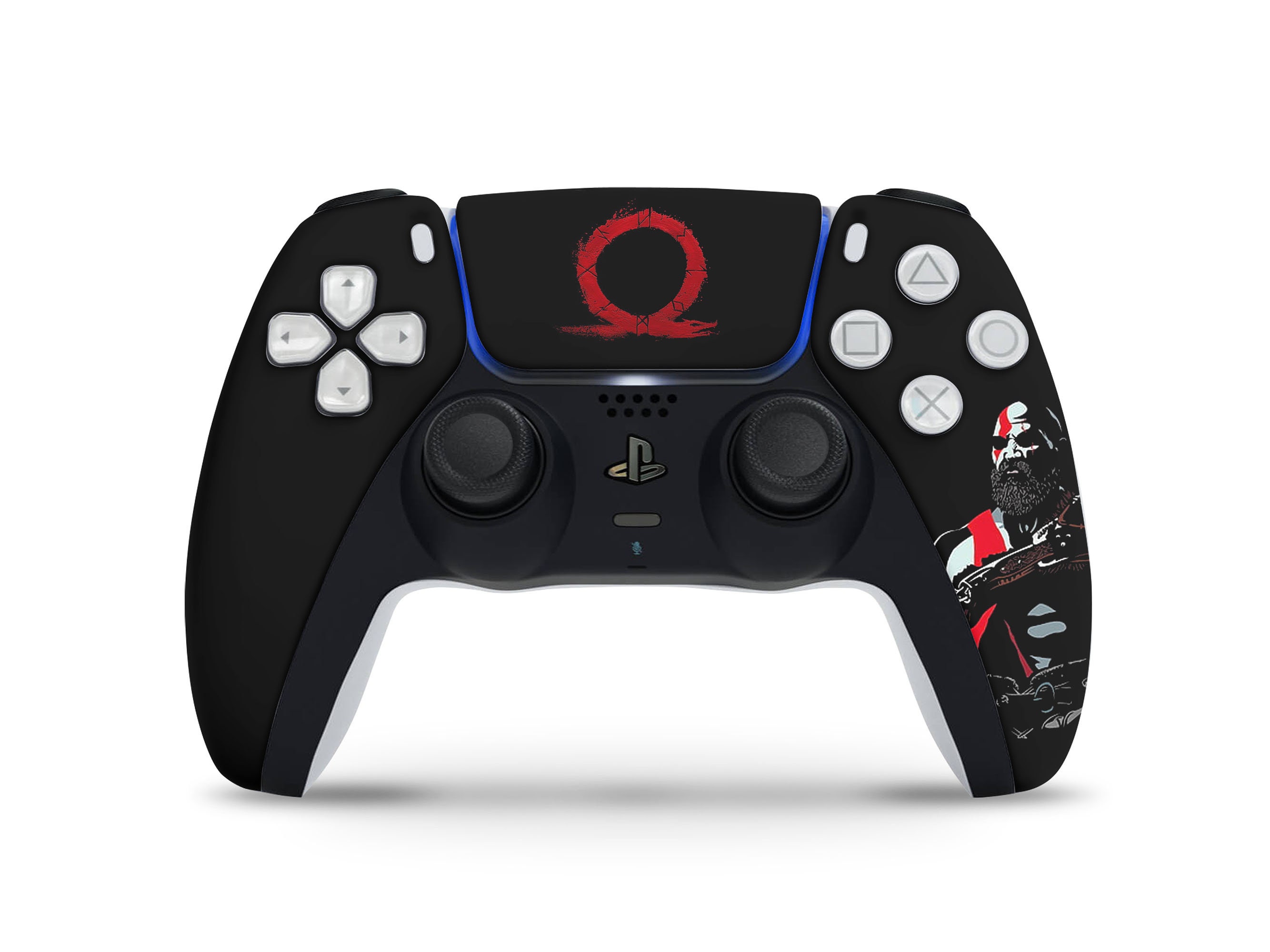 Black God of War PS5 Skin, Kratos Ragnarok Valhalla PS5 Slim Console & Controller Wrap, Custom ...